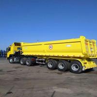 China Full Set of Hyva Hydraulic Lifting C U Shape Tri Axle 25 Ton Tractor Tipper Trailer for sale
