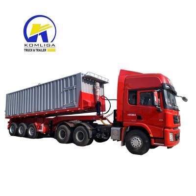 China 3 Axle Hydraulic Self Discharge 20FT Dump Container Trailer Chassis Semi Trailer Designed for sale