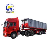 China Utility Hydraulic Dump Box Trailer with 90 W mm*13 Thickness mm*10layer Spring Leaf for sale
