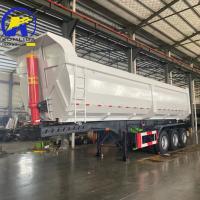 China 60 Payload 3 Axles 35 Cbm 40m3 45m3 Hydraulic Tipping Trailer Rear End Mining Dumper Dump Tipper Trailer for sale
