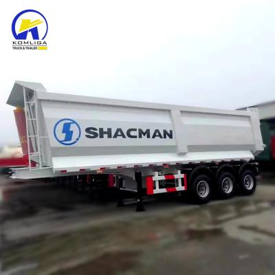 China Gravel Function 60 Ton Payload End Rear Tipper Dump Tipping Tractor Truck Semi Trailer for sale