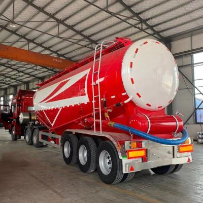 China GCC Certified Heavy Duty Bulk Cement Tanker Semi Trailer for Powder Material Transport for sale