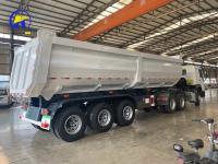 China 3-6 Axles Heavy Duty Side Aluminum Rear 30/50/60 Ton Hydraulic Semi Truck Dump Trailer for sale