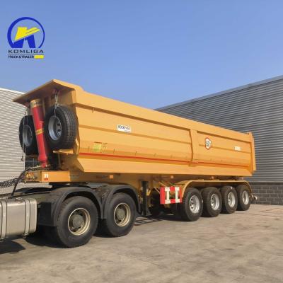 China Heavy Duty Self-dumping U Shape 3/4 Axle Tipper Sand Dump Tipping Truck Semi Trailers for sale