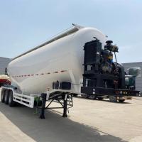 China 3 Axles Cimc Cement Bulker Trailer with 35m3 40m3 45m3 Capacity and 2 Spare Tire Carriers for sale