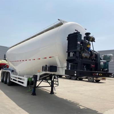 China 3 Axles Cimc Cement Bulker Trailer with 35m3 40m3 45m3 Capacity and 2 Spare Tire Carriers for sale