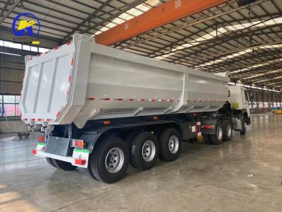 China 3axle Sinotruk Dump Tipper Cargo Flatbed Heavy Truck Semi Trailer with Fuwa/BPW Axle for sale