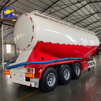 China 7000-8000mm Wheel Base V Shape 3 Axles Dry Bulk Cement Trailer for Cement Transportation for sale