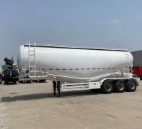 China 30 35 40 45 Cubic Meters 3 Axle V Shape Cement Trailer with 12m3/Minute Air Compressor for sale