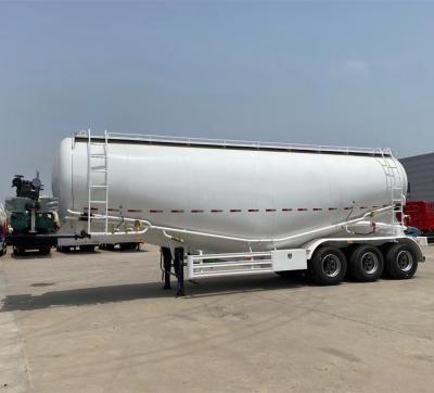 China 30 35 40 45 Cubic Meters 3 Axle V Shape Cement Trailer with 12m3/Minute Air Compressor for sale