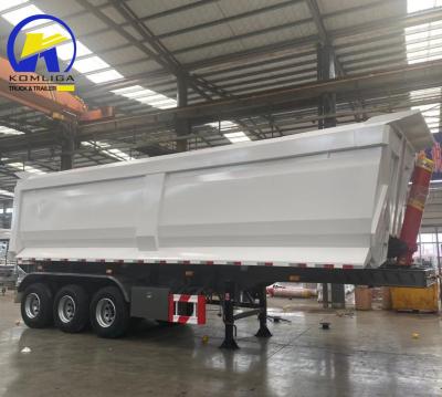 China Full Set of Hyva Hydraulic Lifting C Sinotruk 3/4 Axle Dump Trailer for Cargo Transport for sale