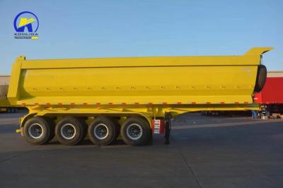 China 80 Tons Hydraulic Side Box Tipper Dumper Dump Semi Truck Trailer for Africa Jost King Pin for sale
