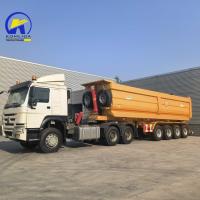 China 4axle U Shape Hydraulic Cylinder Dump Semi Trailer with Jost 2.0 or 3.5 Inch King Pin for sale
