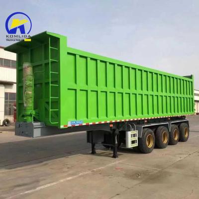 China 3/4 Axle Tipper Rear Dump Semi Trailer with Heavy Duty Grade and GCC Certification for sale