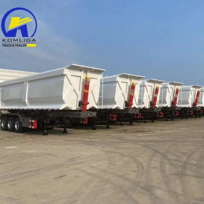 China Hydraulic System Dump Trailer for Sinotruk HOWO Heavy Duty Sand Stone Transport Truck for sale