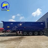 China Fuwa/BPW Axles Flatbed Semi Trailer for Heavy Duty 40cbm 45cbm Tipper Dump Trailer for sale
