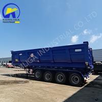 China Customized Request 3 Axles Rear Hydraulic Dump Truck Tipping Semi Trailer for Russia for sale