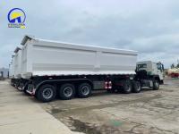 China Sinotruk White 3axle U Shape Dump Trailer Tipper Semi Trailer with Wabco Braking System for sale