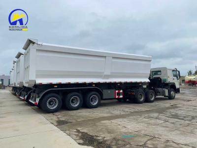 China Sinotruk White 3axle U Shape Dump Trailer Tipper Semi Trailer with Wabco Braking System for sale