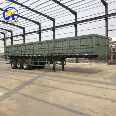 China 3-Axle Side Dump Trailer Tractor Tipping Semi-Trailer with ABS Anti-lock Braking System for sale