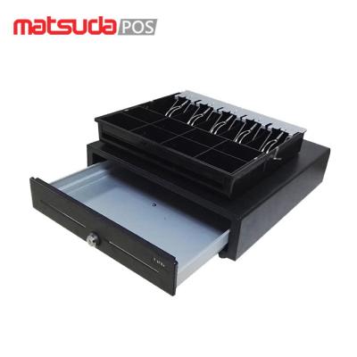 China Electronic Mini Metal RJ11 Mechanism Locking POS Cash Drawer 4 Bill 8 Coin for sale