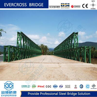 China Prefabricated Compact Bailey Bridge - 30-200ft Span Range, 3.15-7.35m Width, Steel Deck Construction for sale