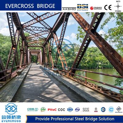 China Permanent Steel Girder Railway Bridge Single Lane 10-300M Span For Ferry Access With Custom Load Capacity for sale