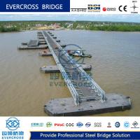 China Reusable Floating Pontoon Bridge for River Crossings - 75-100 Year Service Life with 10-300M Span Capacity for sale