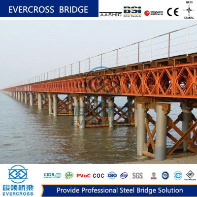 China S355JR Steel Bailey Bridge Reinforcement Compact 200 Panel Bridge 3048mm for sale