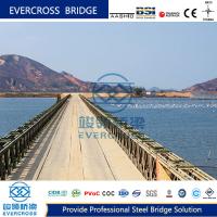 China Large Span Steel Bailey Bridge Double Row Single Layer 200ft Load Capacity for sale