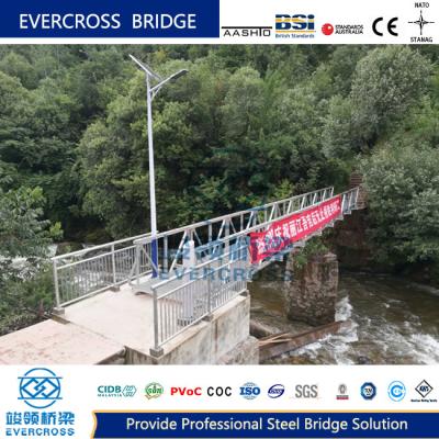 China PB100 Modular Steel Foot Bridge 3kN/m² Load Capacity with 1300mm-1500mm Width Options for Rural Areas for sale