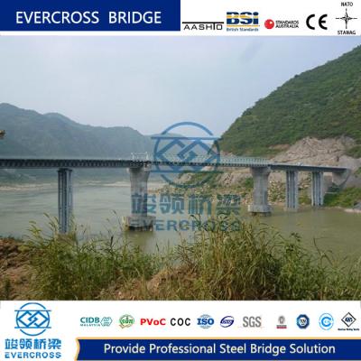 China GW D Modular Steel Bridge 35m-91m Span with 4.2m-7.35m Roadway Width and Heavy Load Capacity for sale