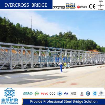 China GW D Type Modular Steel Bridge with 35-91m Span Range and 4.2m/7.35m Roadway Width Options for sale