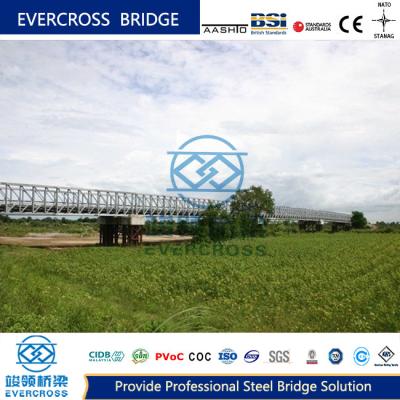 China GW D Type Modular Steel Bridge Kit 35m-91m Span with 4.2m-7.35m Roadway Width for Heavy Load Applications for sale