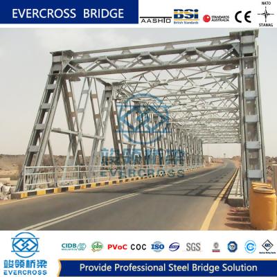 China Professional Steel Truss Bridge with 10-300M Span Capacity and MLC110 Loading for Industrial Applications for sale