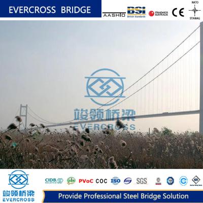 China Custom Steel Cable Suspension Bridge for High Load Capacity - 10M to 300M Spans, AASHTO HL93 & NATO MLC110 Standards for sale