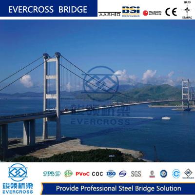 China Composite Steel Cable Suspension Bridge - 1000m+ Span Capacity with 100T Loading for Highway & Pedestrian Crossings for sale