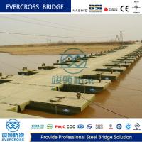 China Footwalk Floating Pontoon Bridge - Custom Portable Steel Structure with 75-100 Year Lifespan and 10-300M Spans for sale