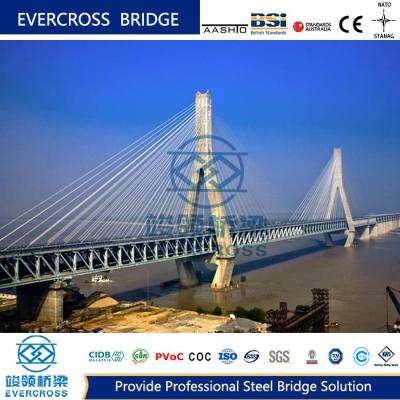 China COC Certified Cable Stayed Steel Bridges 10-300M Span with AASHTO HL93 Loading & S355JR Steel Grade for sale