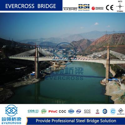 China Custom Steel Concrete Cable-Stayed Bridge | 10-300M Spans | AASHTO HL93 Loading | Prefabricated Construction for sale