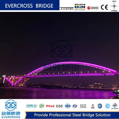 China Steel Arch Bridge with 10-300M Span Range & 60-100T Loading Capacity - Structural Steel Construction for sale