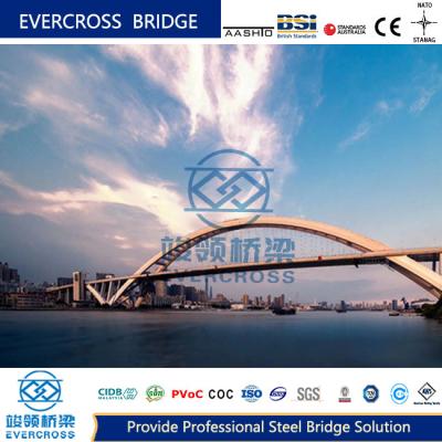 China Large Span Steel Arch Bridge with 10-300M Capacity | High Flexural Walking & Vehicle Bridge | AASHTO HS20-44 Loading for sale