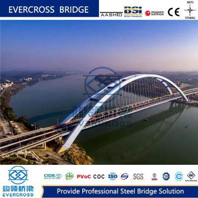 China Upper Bearing Steel Arch Bridge with Concrete Deck - 10M to 300M Span Capacity for Road and Railway Applications for sale
