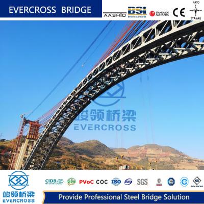 China Steel Arch Bridge Solid Shot Blasting Surface Finish 552m Span Capacity for sale