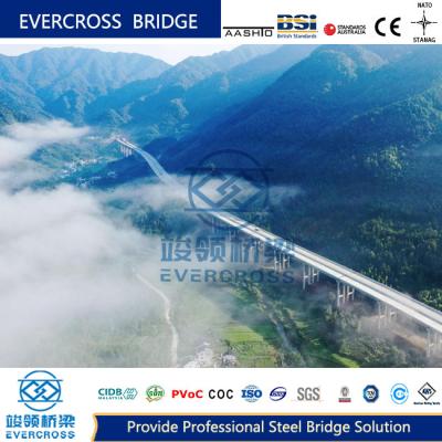 China Composite Steel Bridge 10-300M Span with S355JR Steel Grade and AASHTO HL93 Loading Capacity for sale
