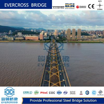 China Permanent Composite Beam Bridge with Steel Truss - 10M to 300M Span Capacity, AASHTO HL93 Loading Standard for sale