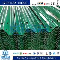 China Hot Dip Galvanized Highway Guardrail Barrier Plate 3048x310x85mm S355 Steel Grade for Road Safety for sale