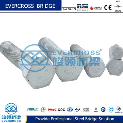 China AS/NZS1252 Hot Galvanized High Strength Structural Bolts Class 8.8 & 10.9 for Bailey Bridges M16-M30 for sale