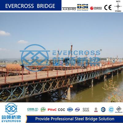 China CNAS Steel Truss Bailey Type Platform Bridge Heavy Loading 60 Ton Capacity for sale
