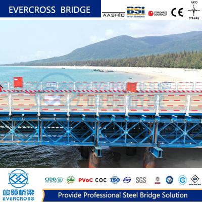 China Bailey Trestle Bridge High Strength Load Bearing Capacity 60m Span Steel Modular for sale